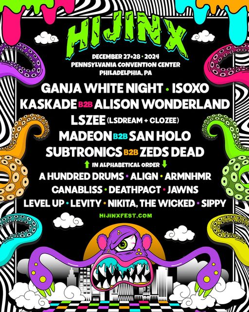 HiJinx 2024 Lineup: Subtronics B2B Zeds Dead, ISOxo, and more!